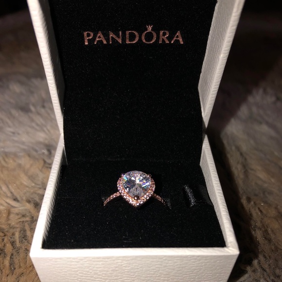 Pandora | Jewelry | Pandora Rose Gold Teardrop Ring | Poshmark